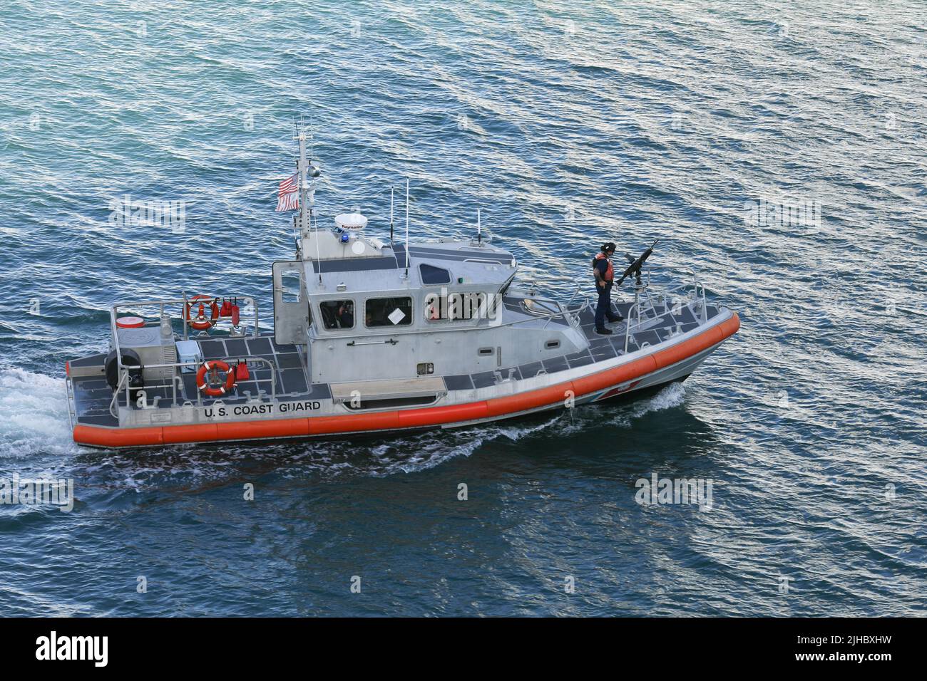 US Coast Guard boat providing security, , Florida, USA Stock Photo - Alamy