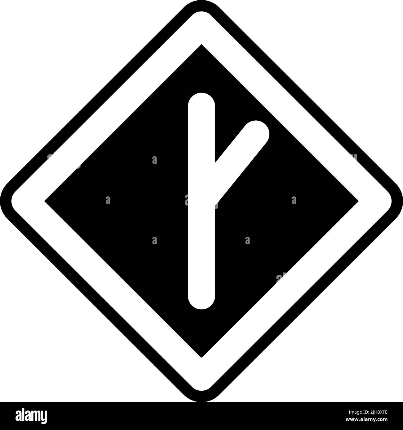 Traffic sign side road right Stock Vector Image & Art - Alamy