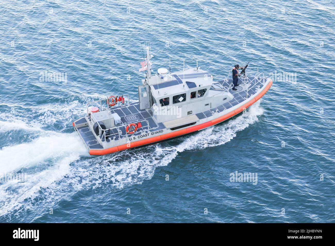 US Coast Guard boat providing security, , Florida, USA Stock Photo - Alamy