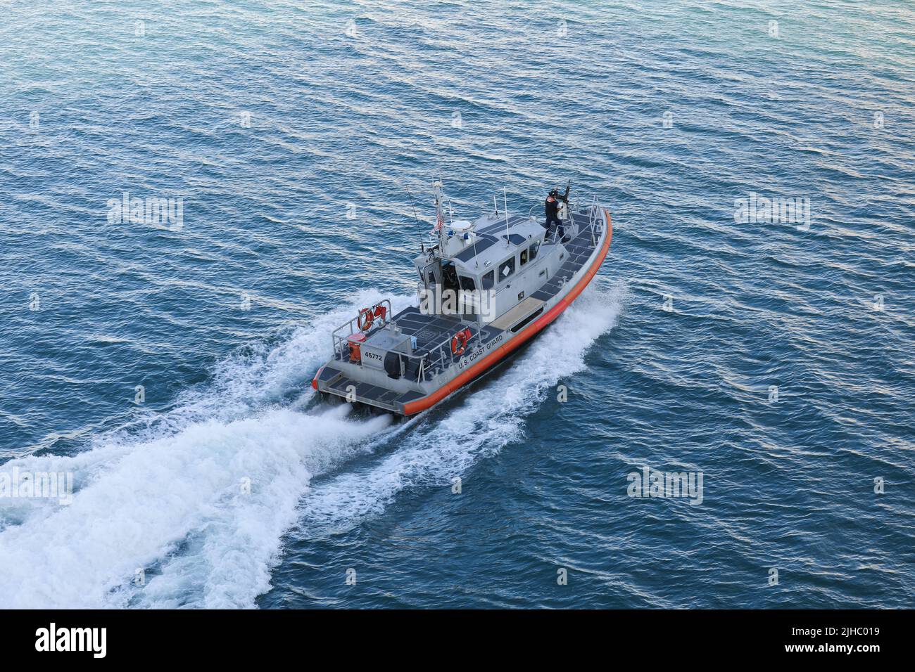 US Coast Guard boat providing security, , Florida, USA Stock Photo - Alamy