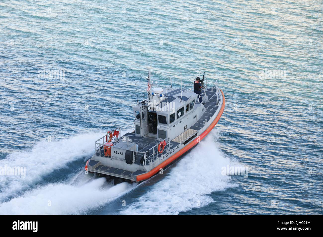 US Coast Guard boat providing security, , Florida, USA Stock Photo - Alamy