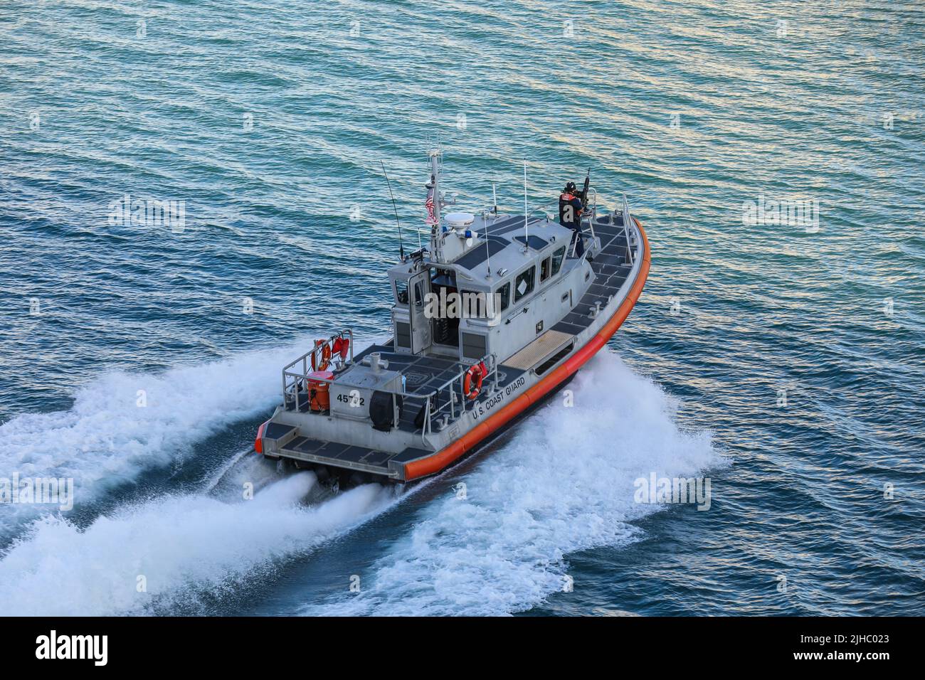 US Coast Guard boat providing security, , Florida, USA Stock Photo - Alamy