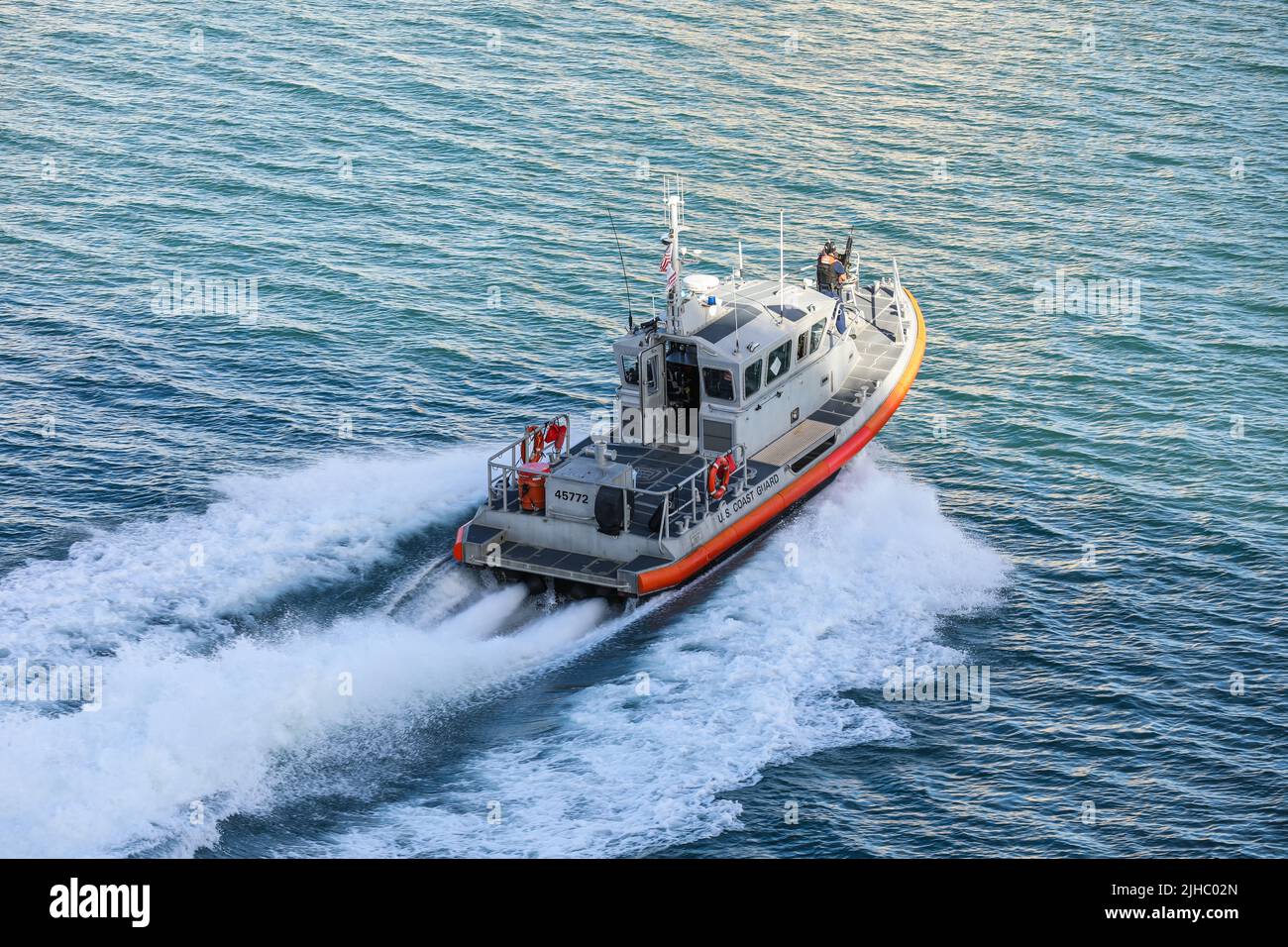 US Coast Guard boat providing security, , Florida, USA Stock Photo - Alamy