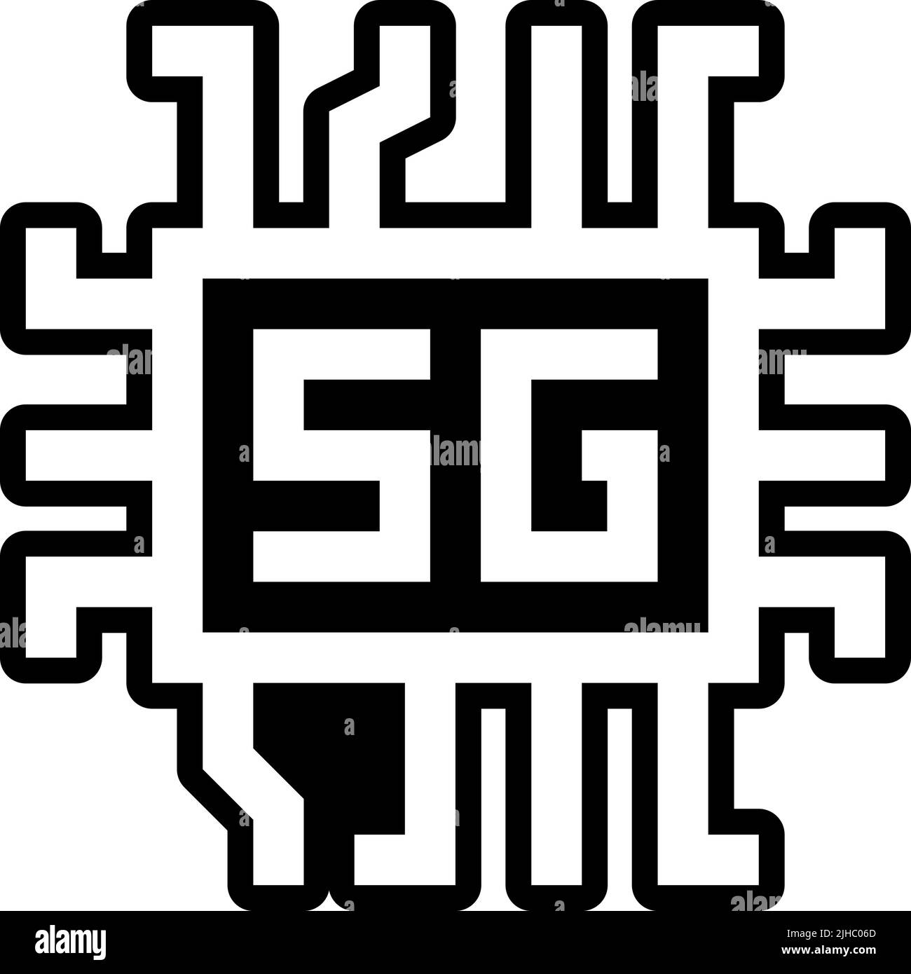 5G processor Stock Vector Image & Art - Alamy