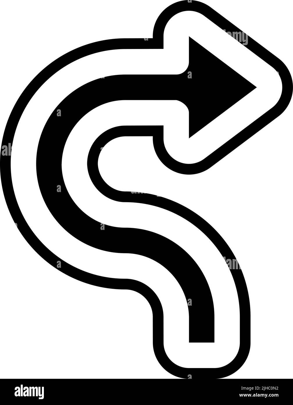 Arrow Set Curve Arrow Stock Vector Image And Art Alamy