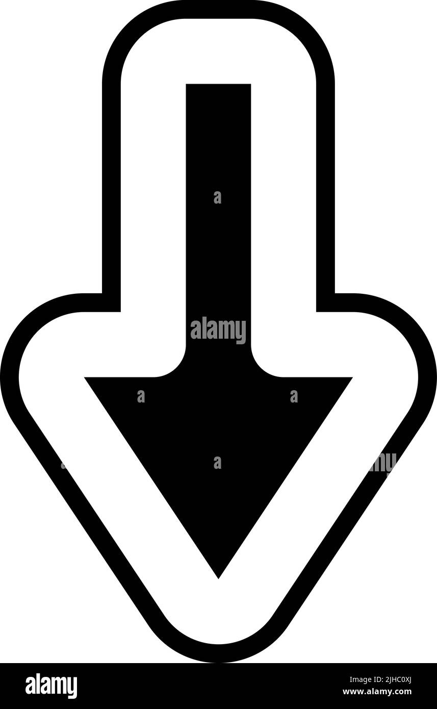 Arrow set down Stock Vector Image & Art - Alamy