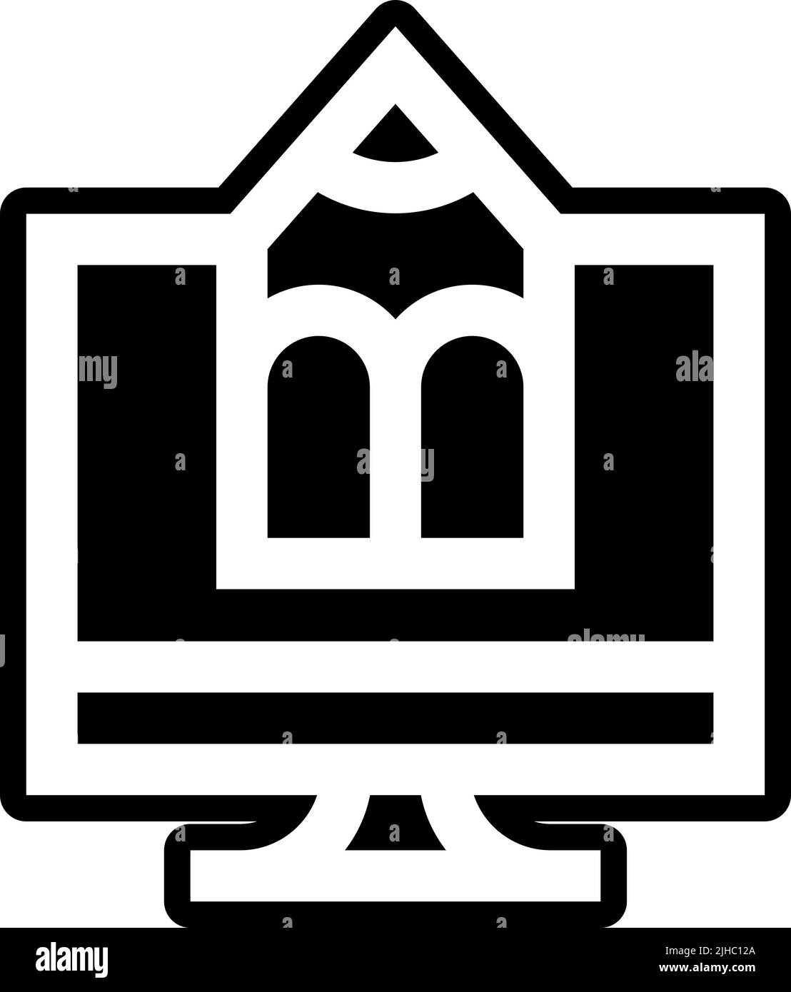 Workplace modern computer paint Stock Vector Images - Alamy