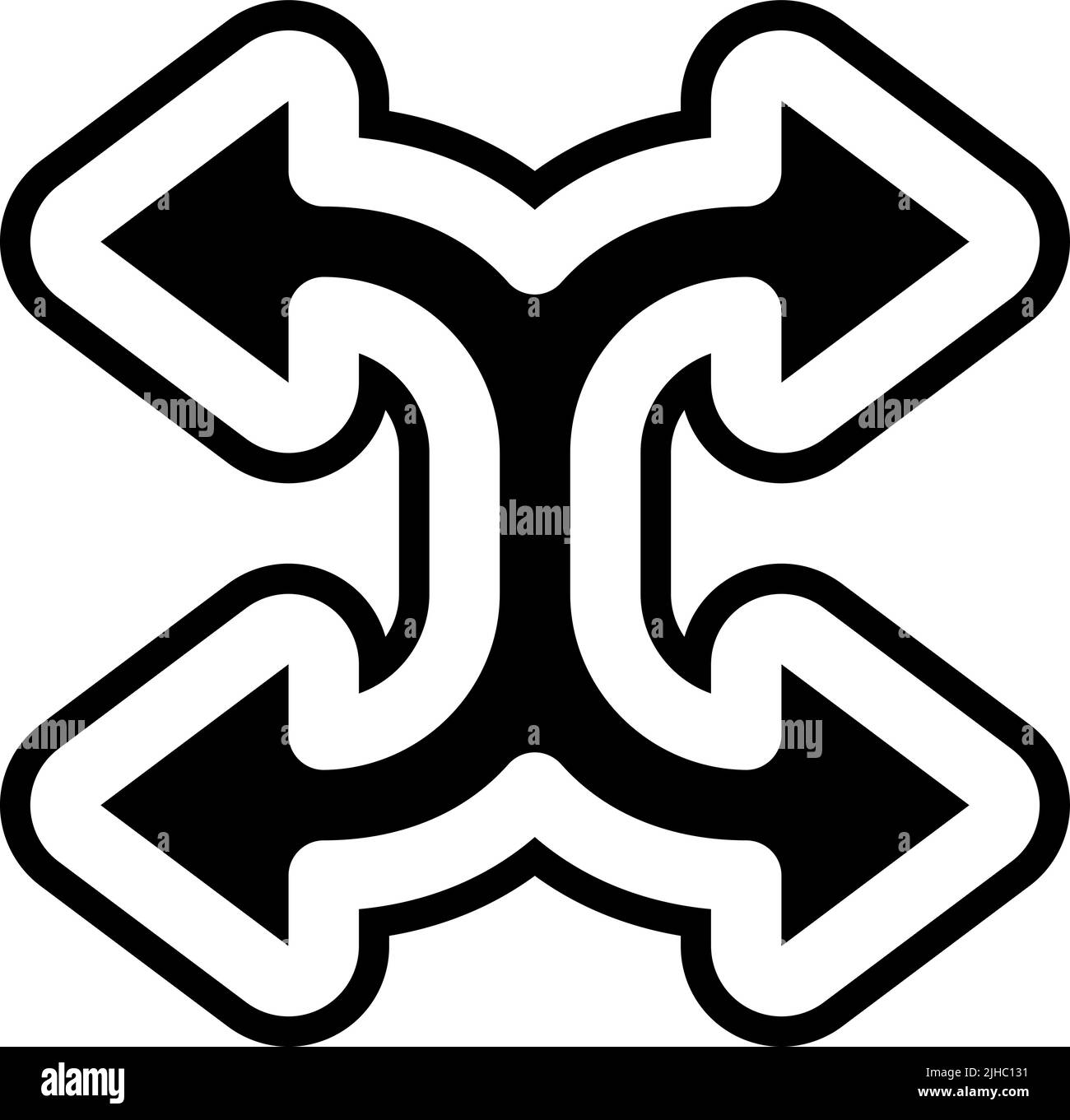 Arrow set cross symbol Stock Vector Image & Art - Alamy