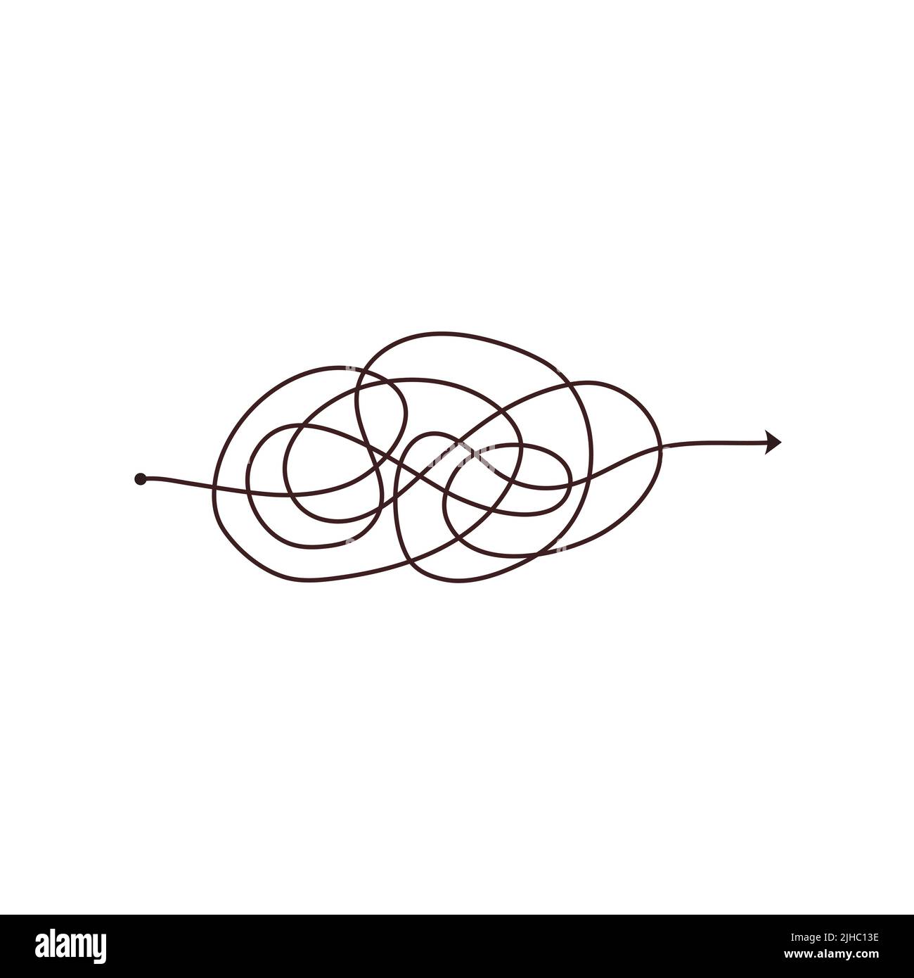 Simple line and complex easy way. Scribble doodle chaos mindset ...