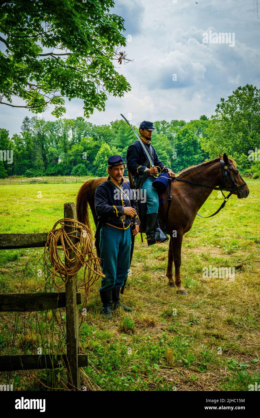 Lancaster, PA, USA – July 16, 2022: Union Army’s Cavalry Soldiers ...