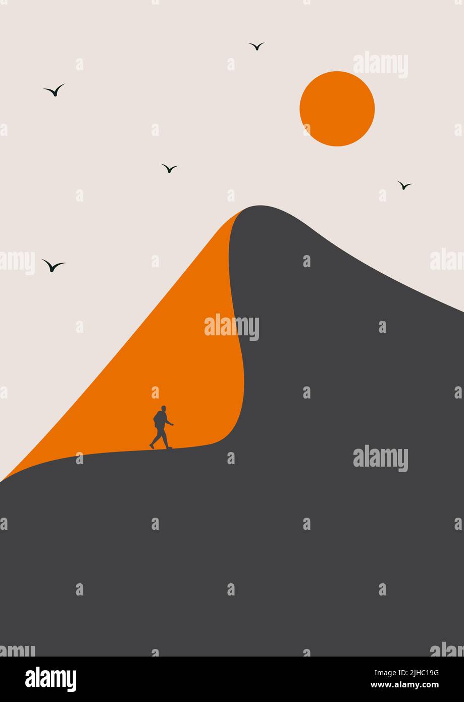 Burnt orange horizon Stock Vector Images - Alamy