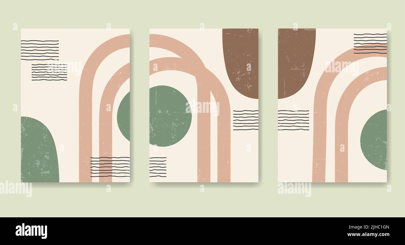 Set of abstract contemporary posters with geometric shapes Stock Vector ...