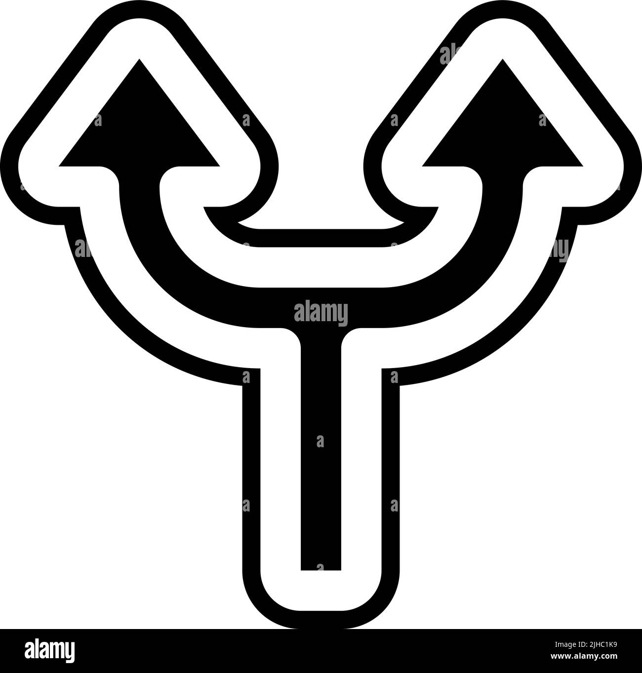 T junction road sign Black and White Stock Photos & Images - Alamy