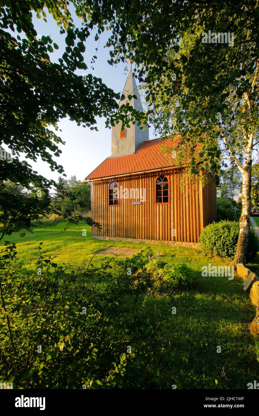 A small traditional wooden chapel in the Lower Austrian Waldviertel ...
