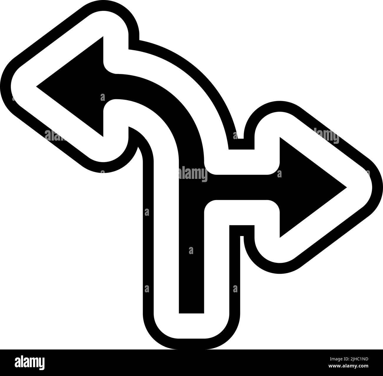 Arrow set turn direction Stock Vector Image & Art - Alamy