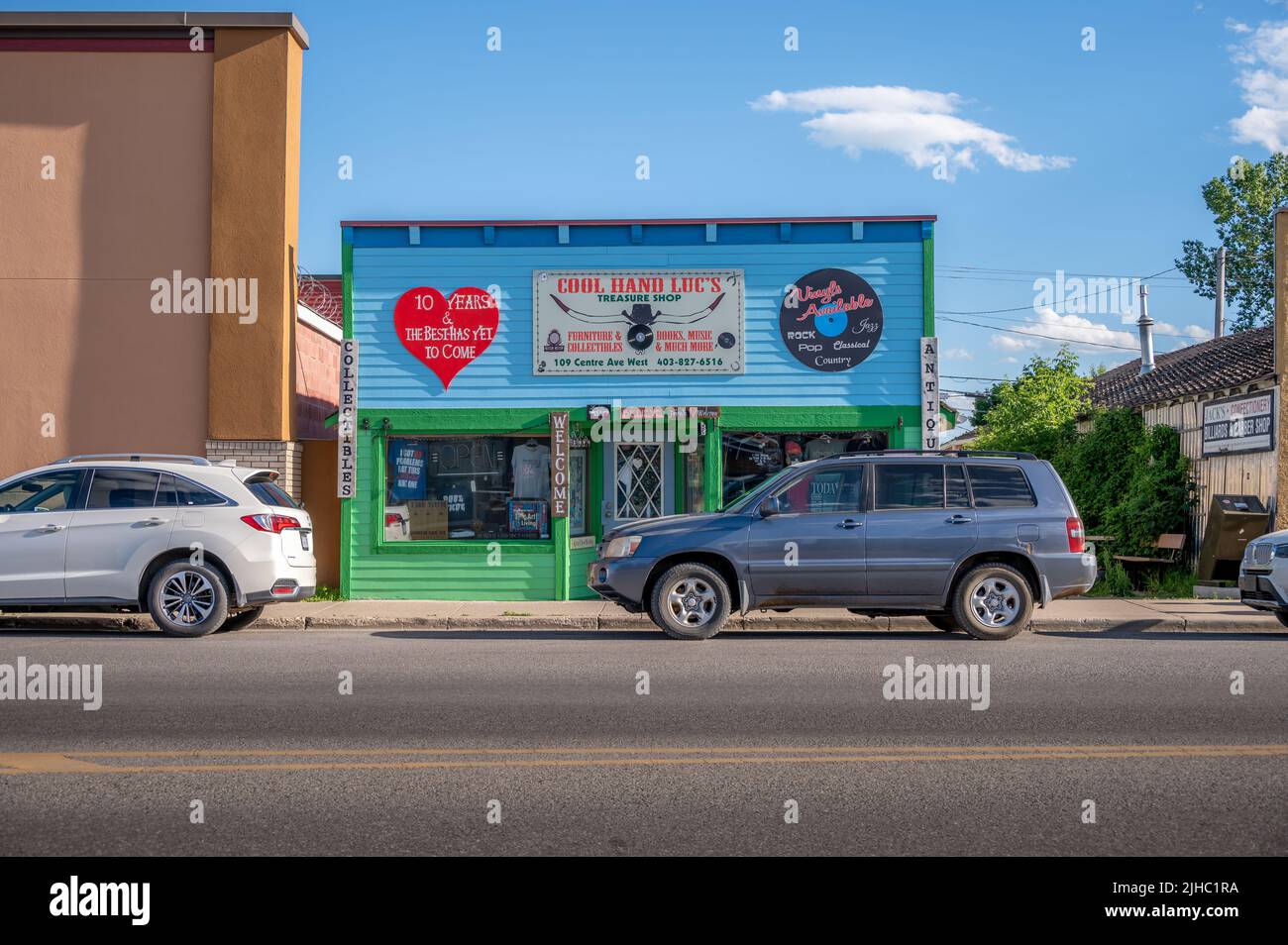 Black Diamond, Alberta - Storefronts in the rural town of Black Diamond ...