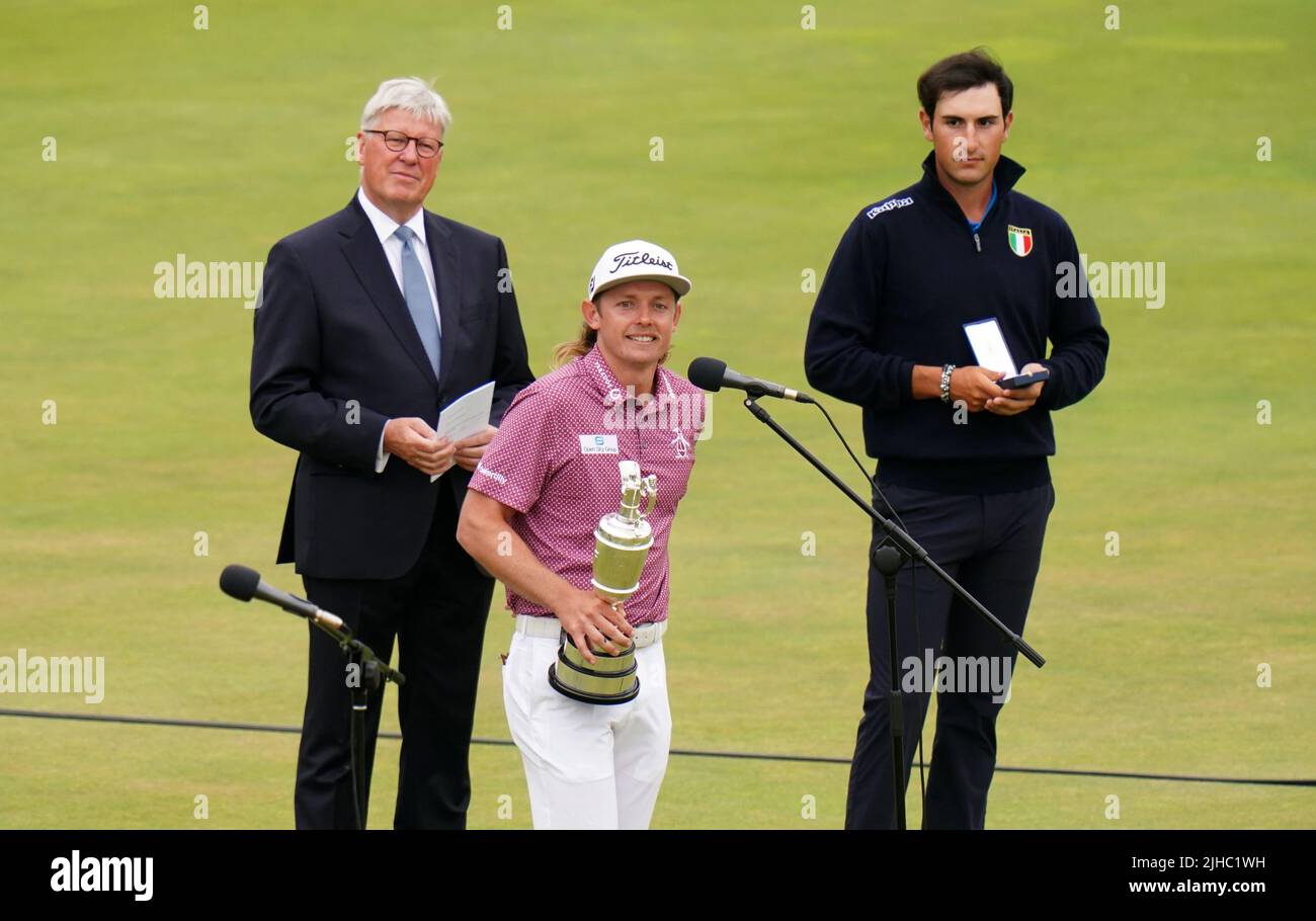 Australia's Cameron Smith celebrates with the Claret Jug after winning ...
