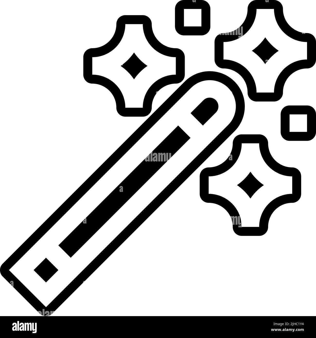 Magician wand hat Black and White Stock Photos & Images - Alamy