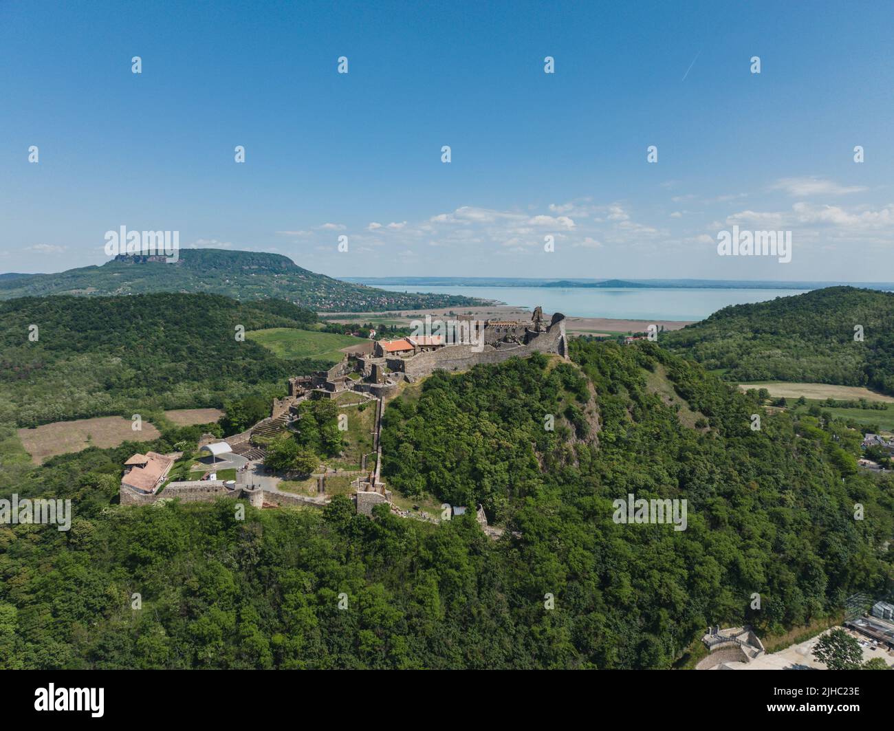 Aerial view of Szigliget castle in Hungary Stock Photo - Alamy