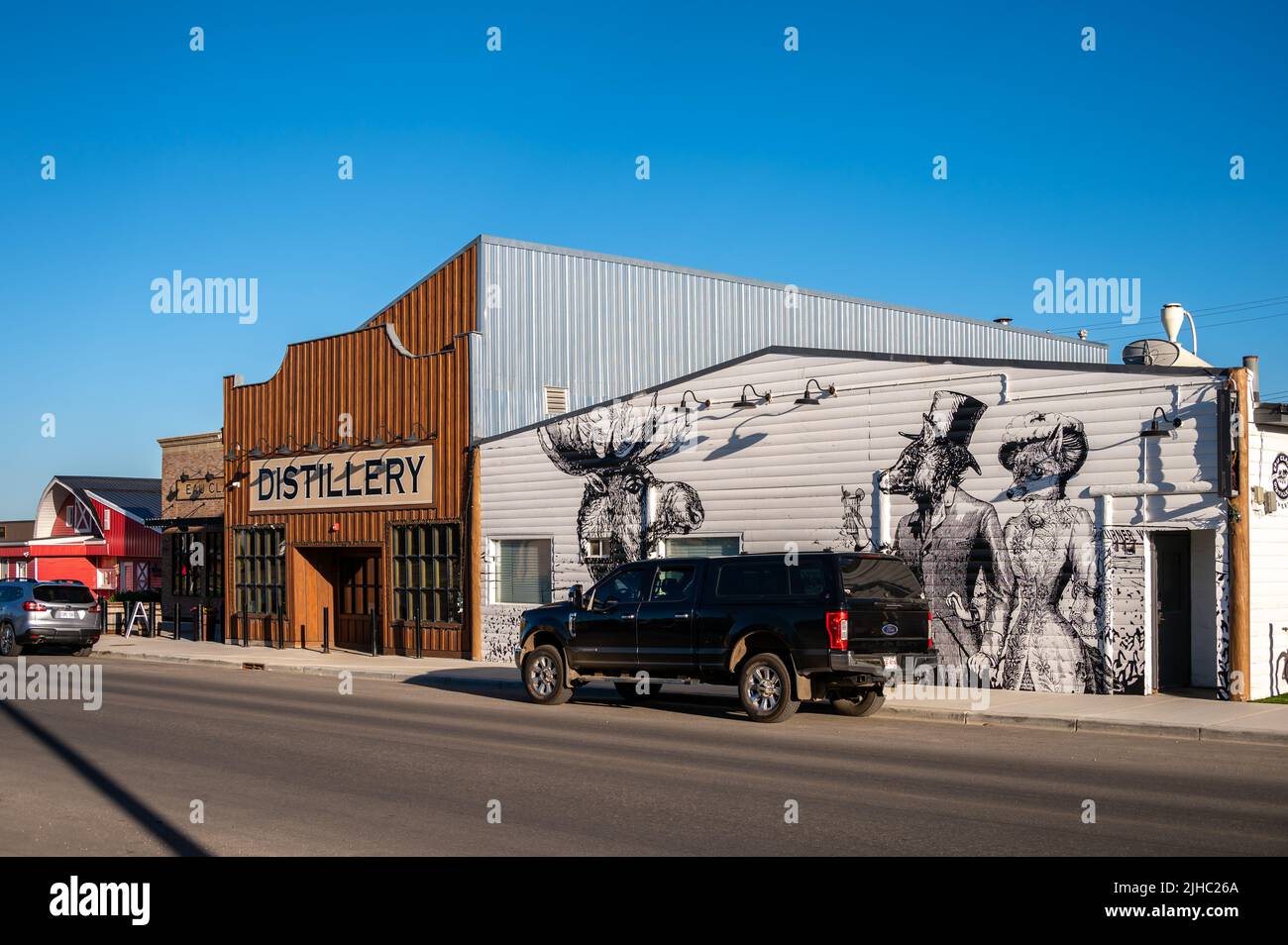 Turner Valley, Alberta - July 16, 2022: The landmark Eau Claire ...