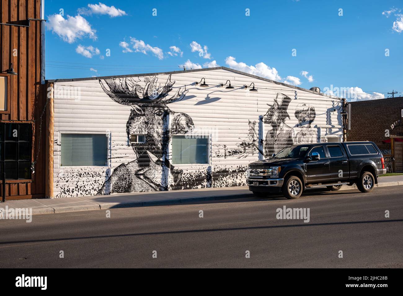 Turner Valley, Alberta - July 16, 2022: The landmark Eau Claire ...