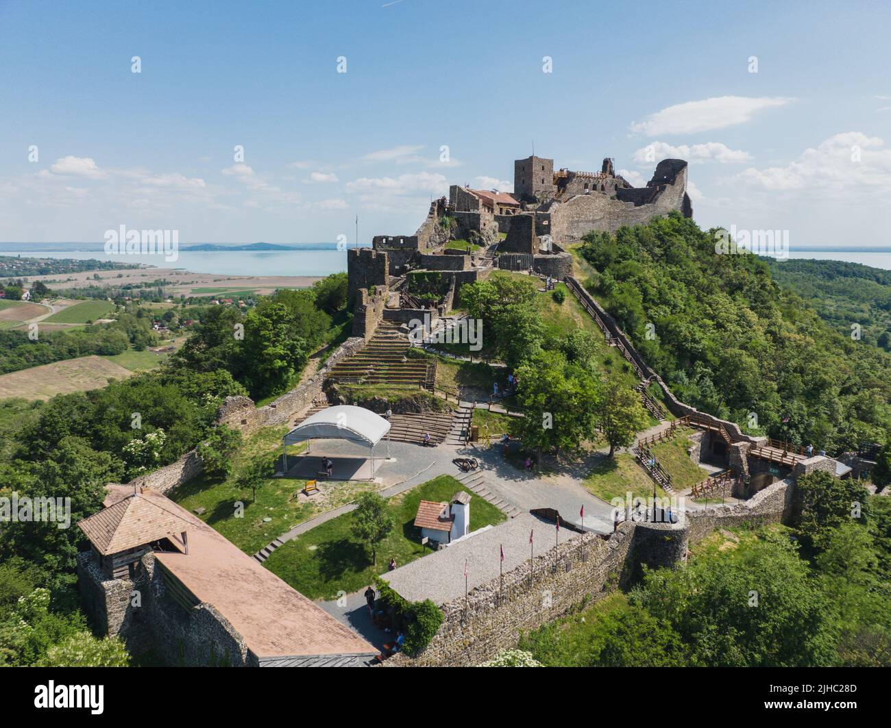 Aerial view of Szigliget castle in Hungary Stock Photo - Alamy