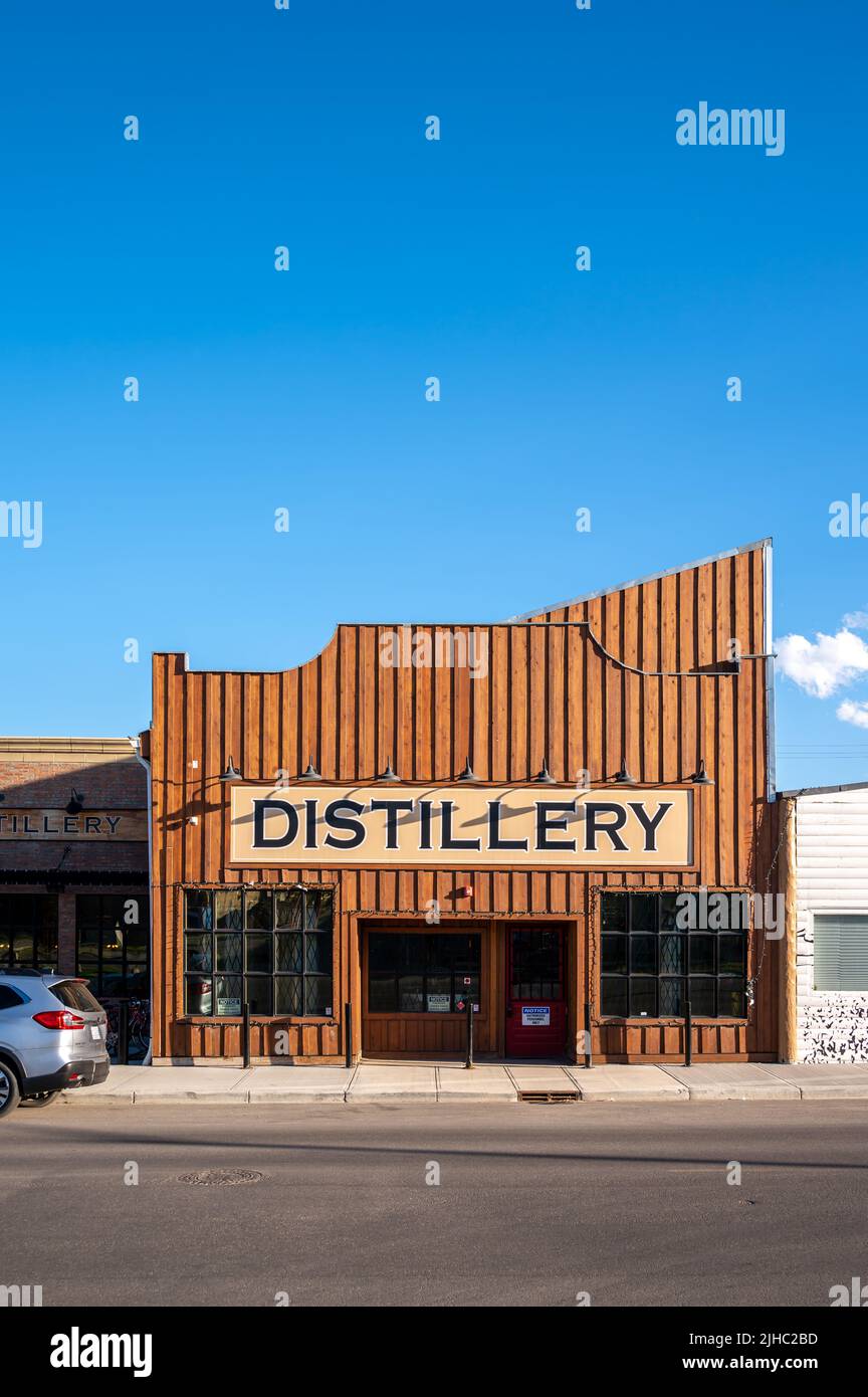 Turner Valley, Alberta - July 16, 2022: The landmark Eau Claire ...