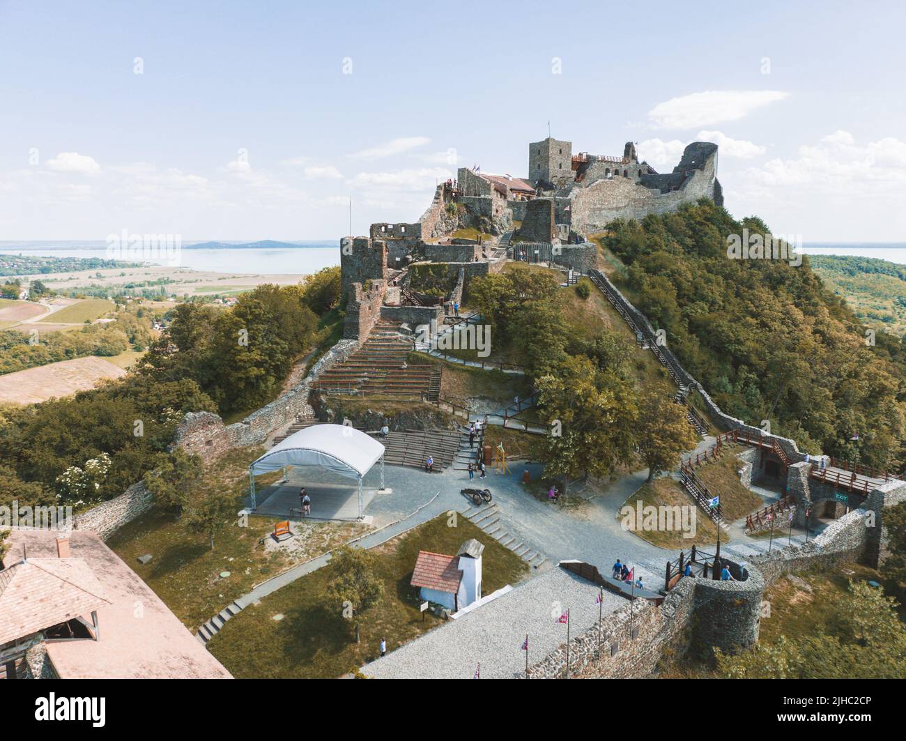 Aerial view of Szigliget castle in Hungary Stock Photo - Alamy