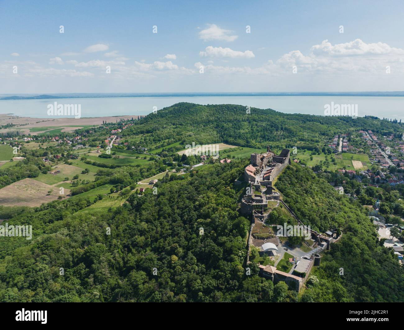 Aerial view of Szigliget castle in Hungary Stock Photo - Alamy