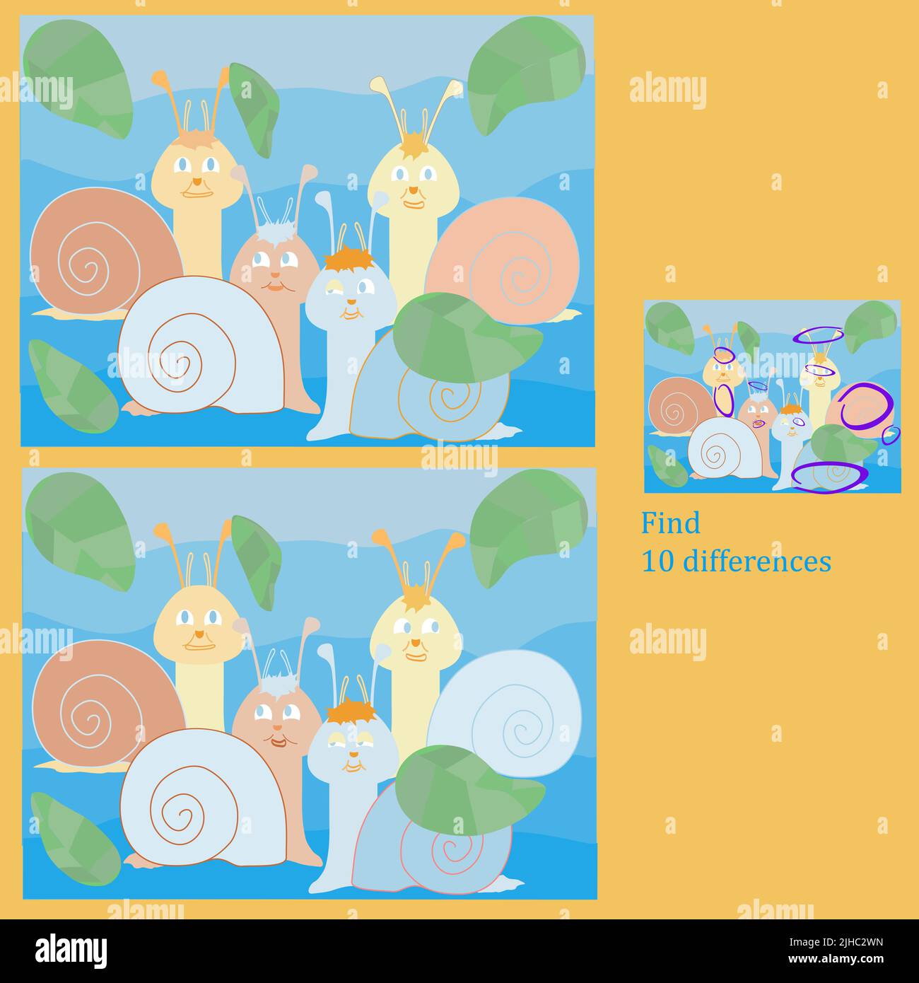 rebus for children up to 6 years find 10 differences in the picture ...