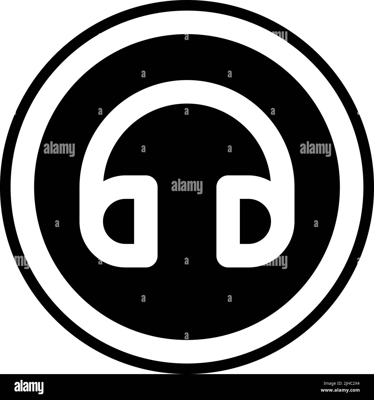 Arrow sign and headphones Stock Vector Images - Alamy