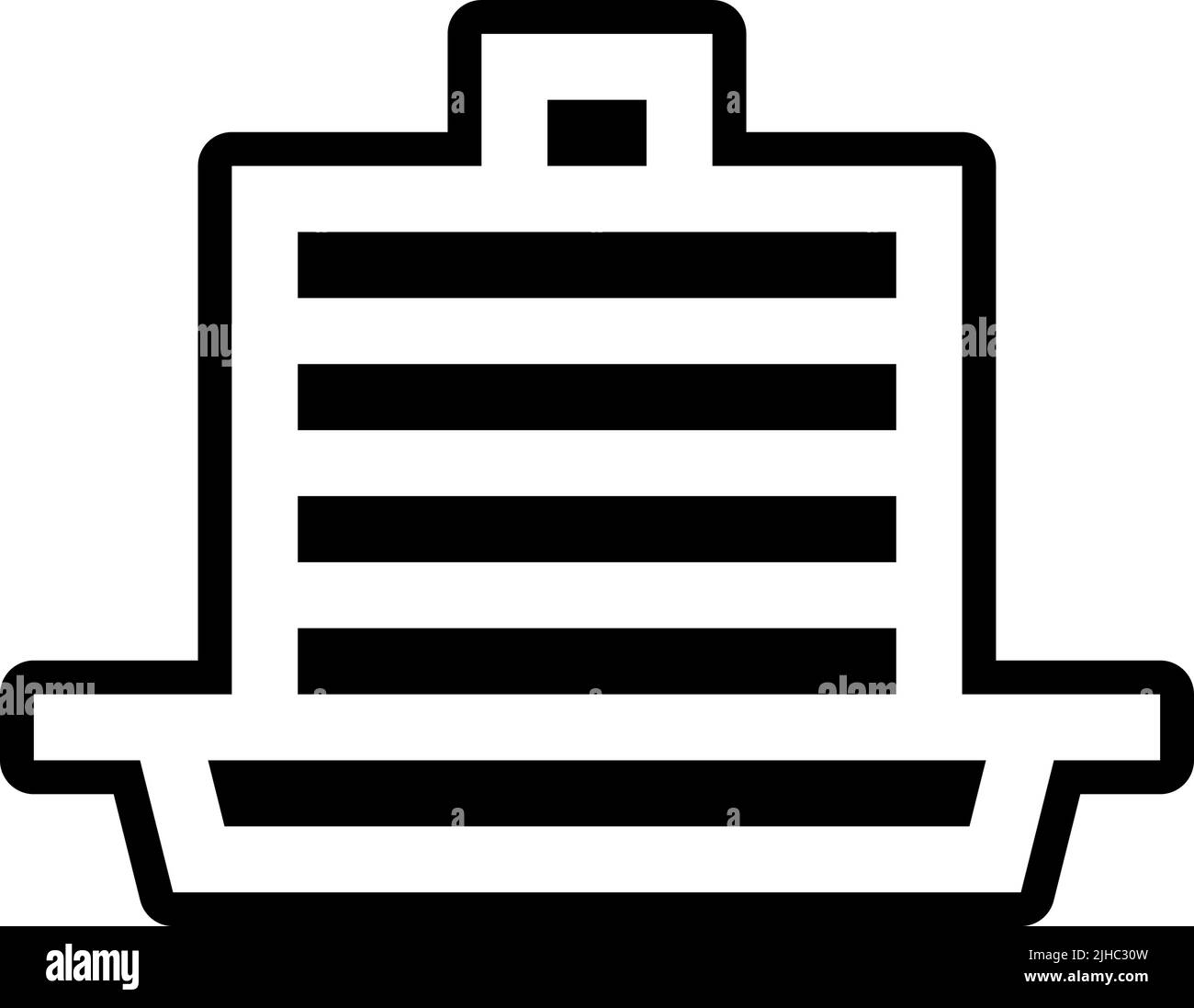 Vector illustration stack pancakes Black and White Stock Photos ...