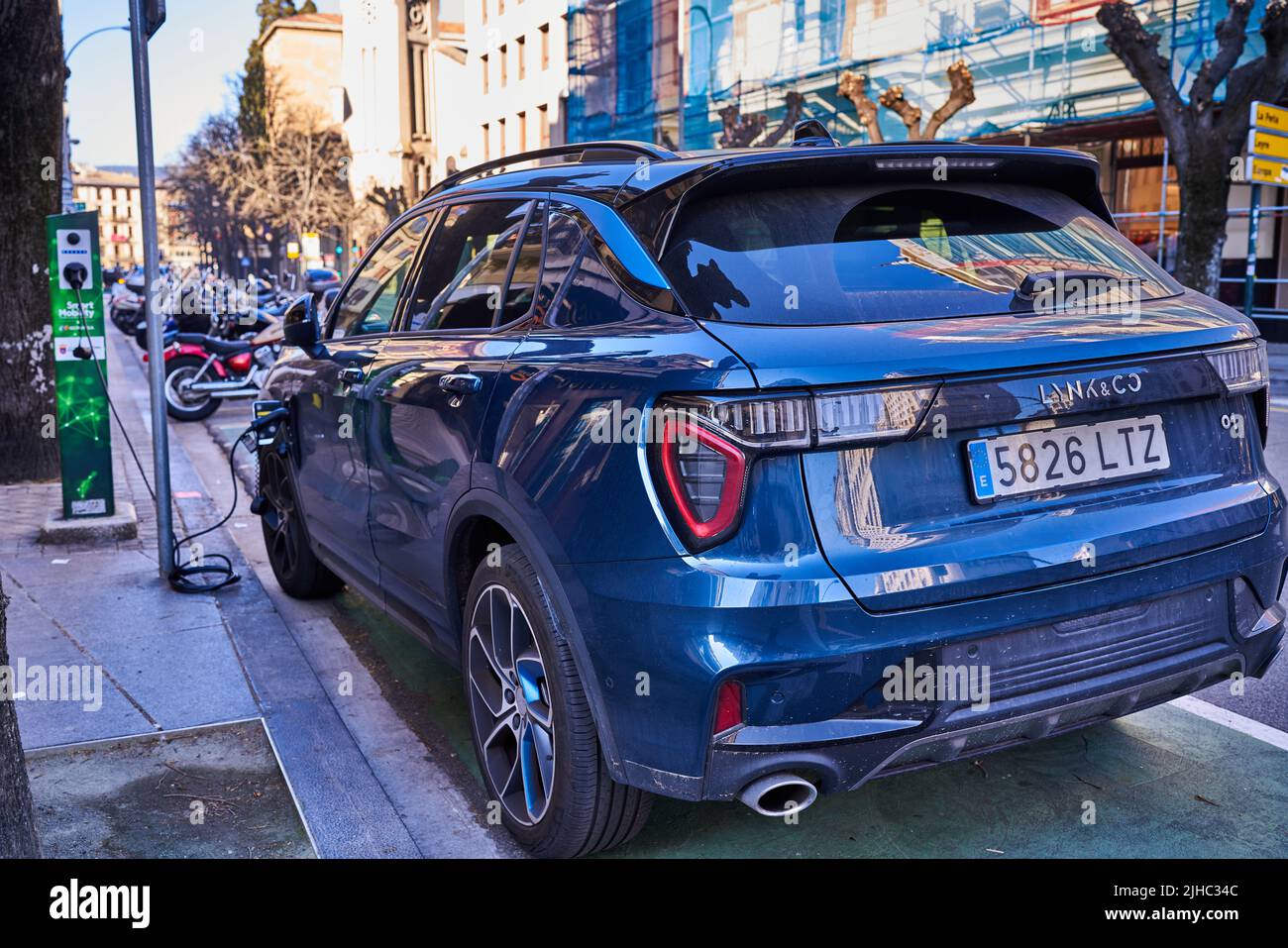 Pamplona, Spain 29 january 2022, shareable electric car Lynk and Co ...