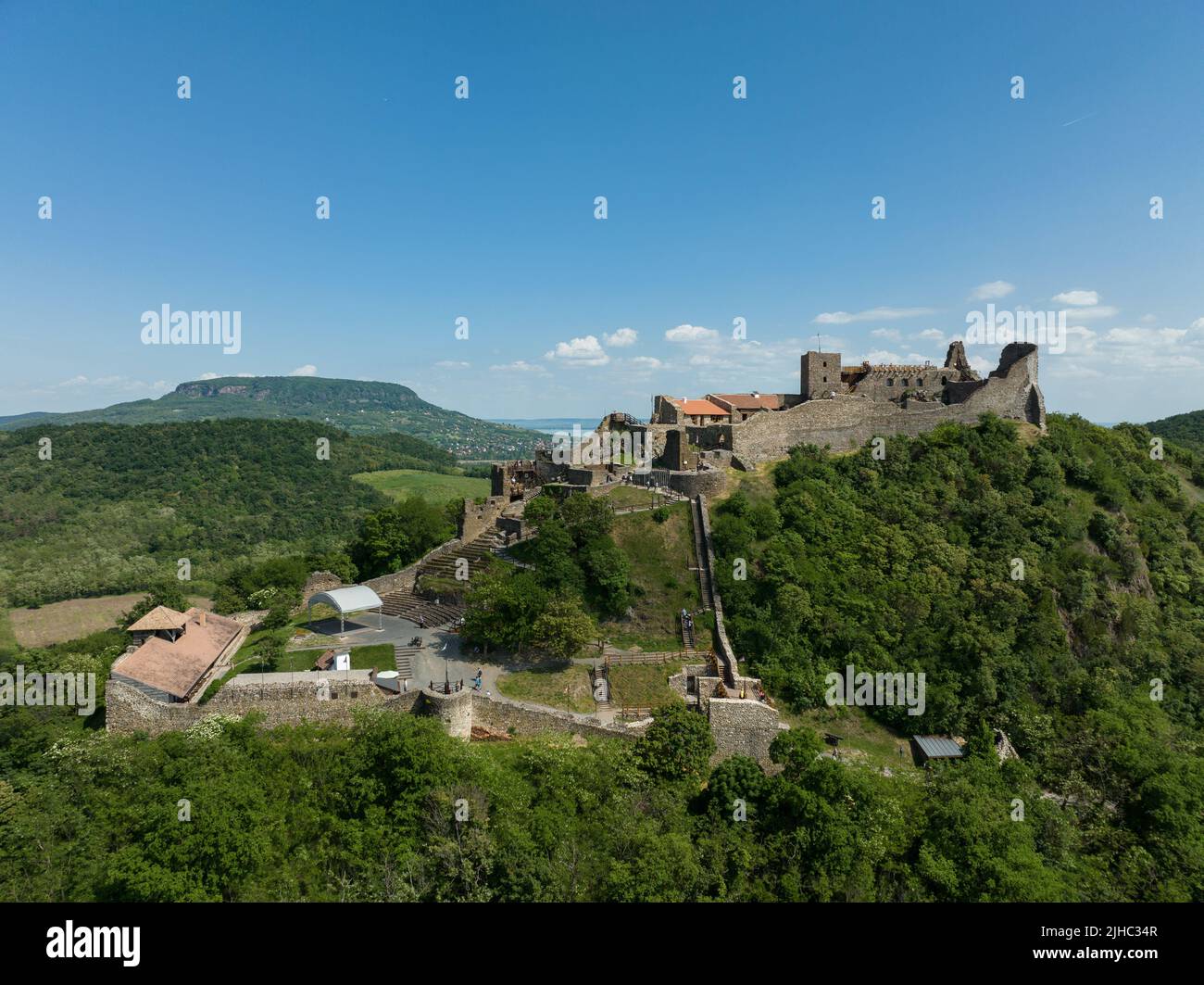 Aerial view of Szigliget castle in Hungary Stock Photo - Alamy
