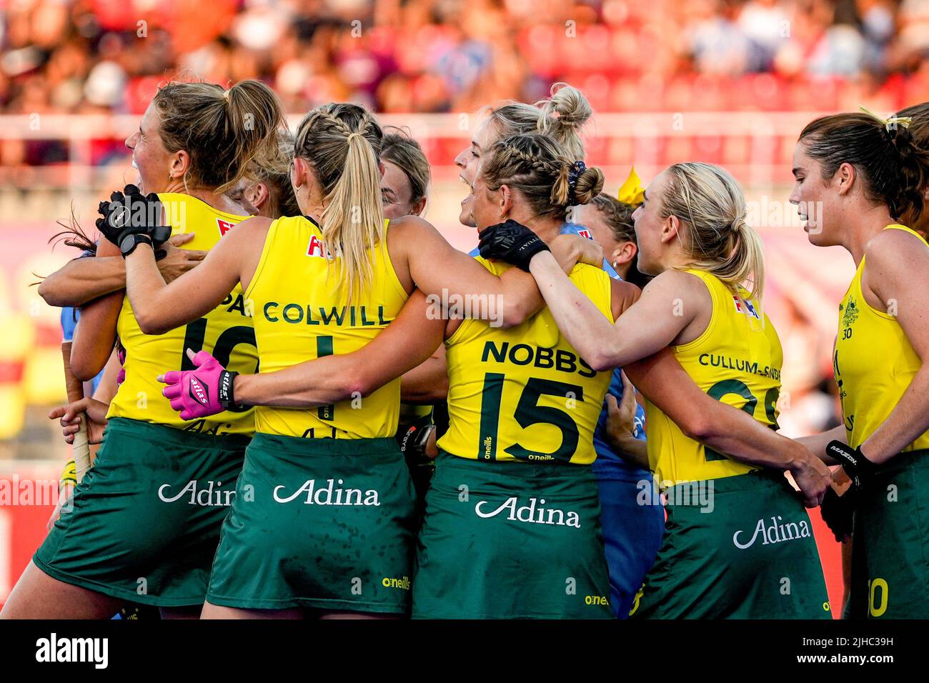 TERRASSA, SPAIN - JULY 17: Team Australia celebrating victory, Maddy ...