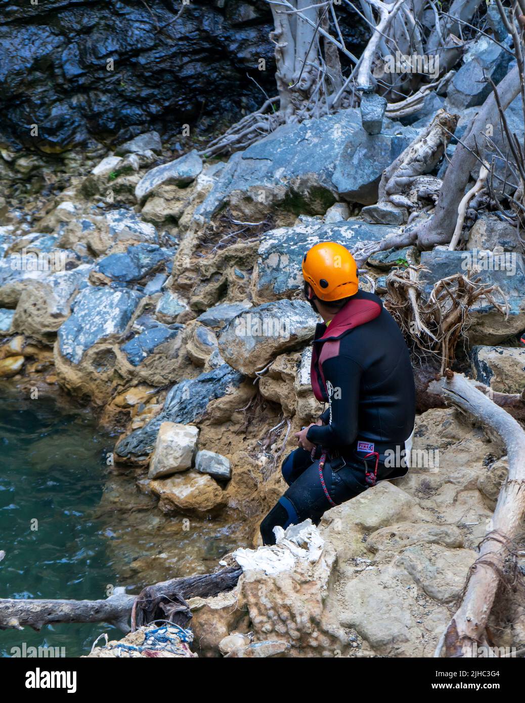Cliff diver waterfall hi-res stock photography and images - Alamy