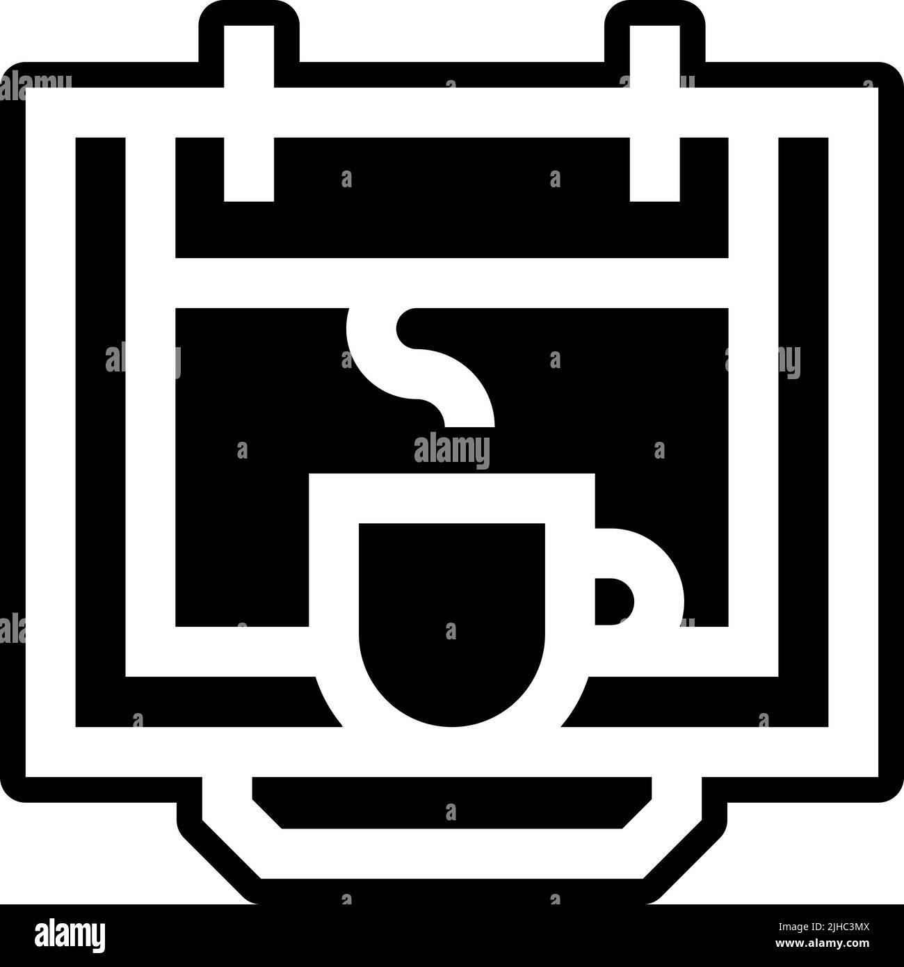 Calendar coffee cup Stock Vector Image & Art - Alamy