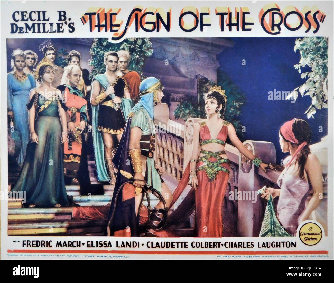FREDRIC MARCH and CLAUDETTE COLBERT in THE SIGN OF THE CROSS 1932 ...