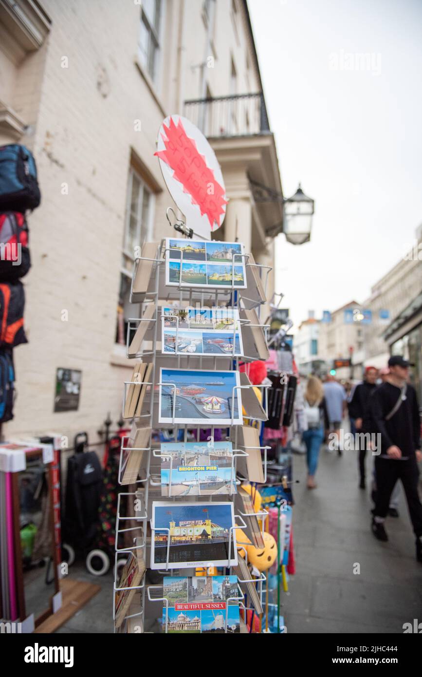 Brighton Postcard stand Stock Photo - Alamy