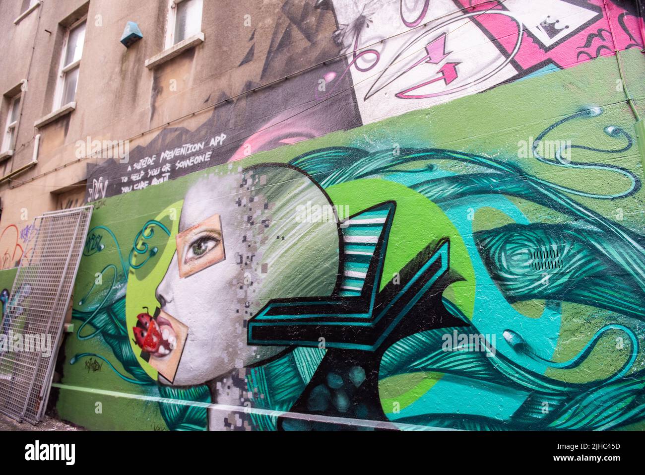 Colourful graffiti street art, Brighton Stock Photo - Alamy