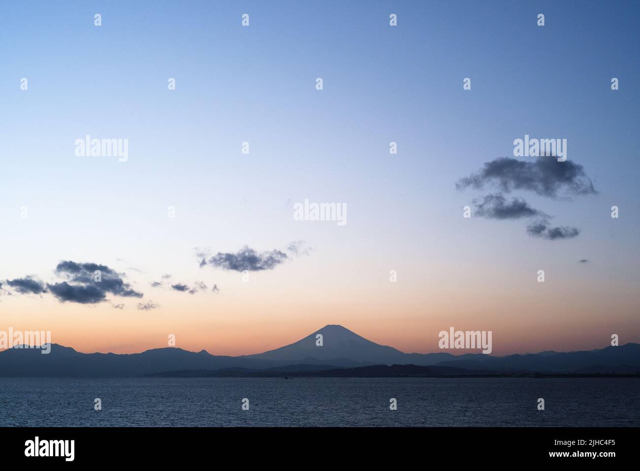 A magnificent view of mount fuji at sunset Stock Photo - Alamy