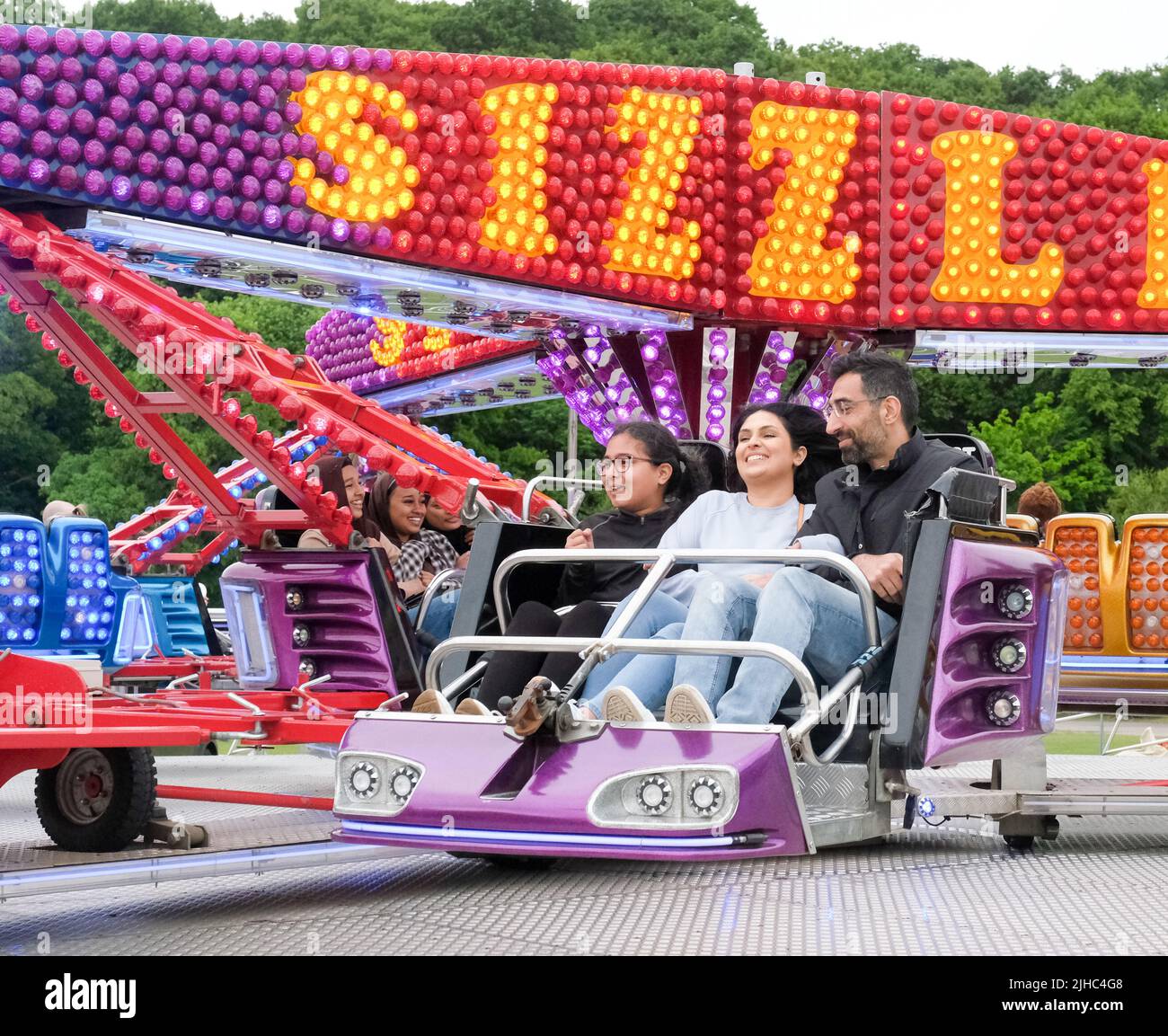 Sheffield, South Yorkshire, UK, June 18 2022 Families enjoying ...