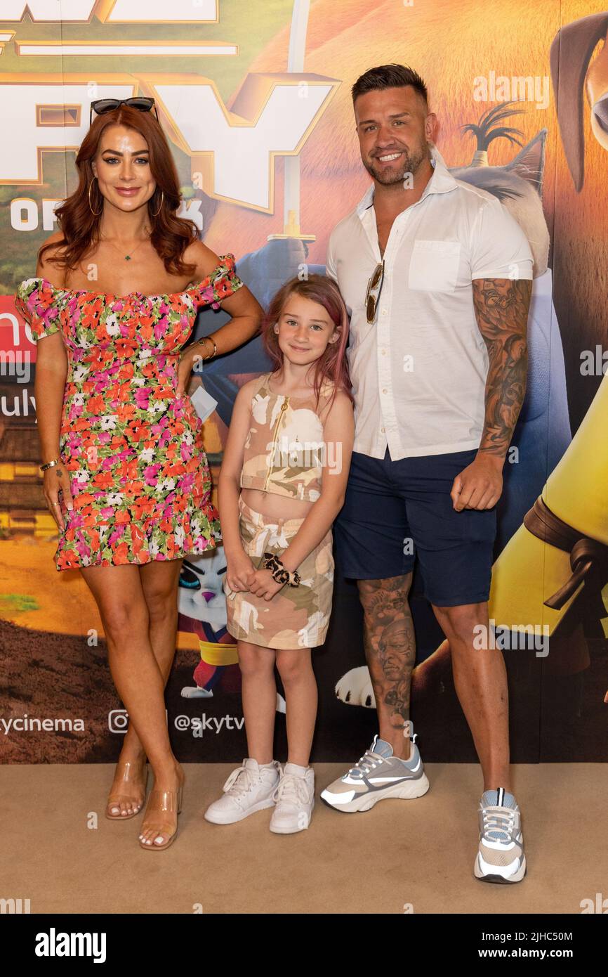 Jessica Hayes and family attend the Paws of Fury Gala Screening at Vue ...