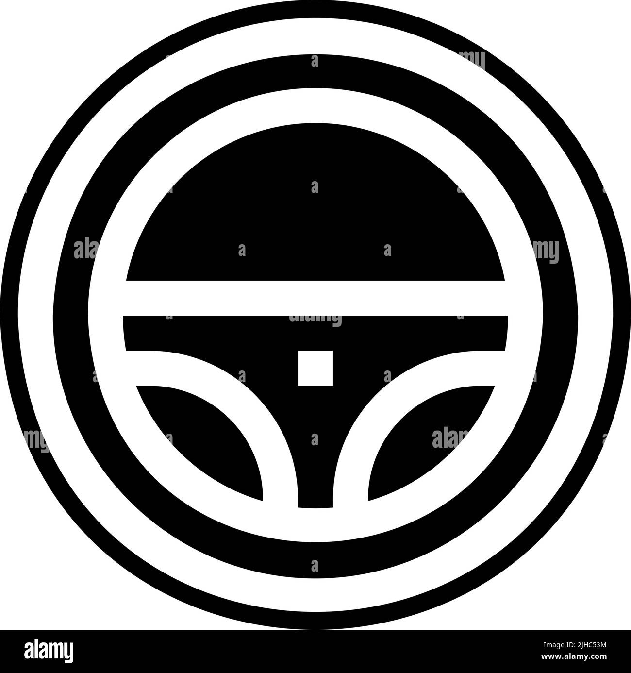 Black line sport steering wheel Black and White Stock Photos & Images ...