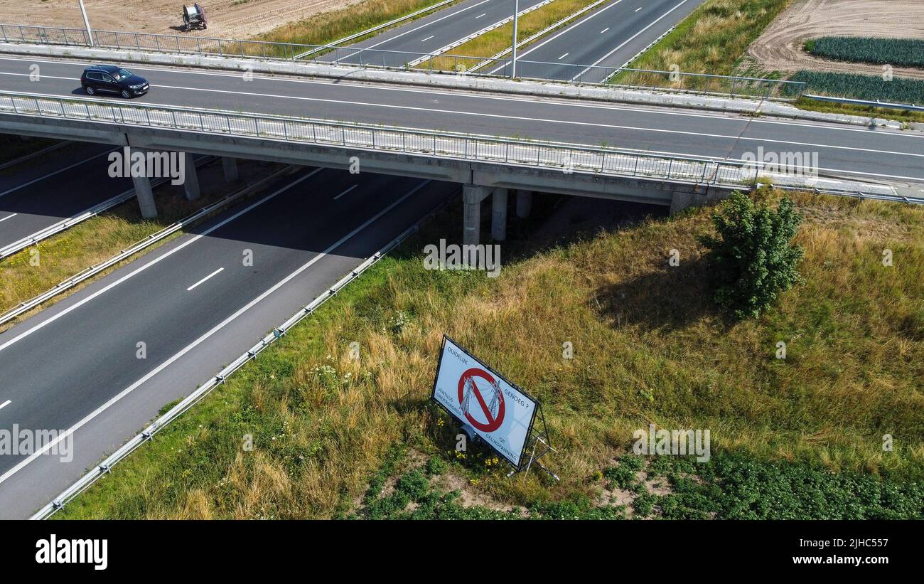 Illustration picture shows protest posters against Ventilus ...