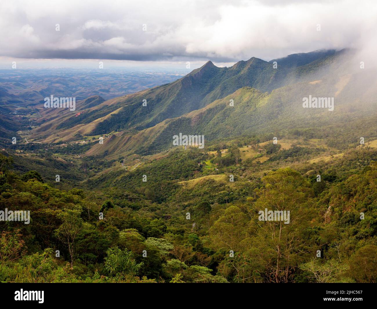 Deep valleys on the Bocaina Hills, a popular tourist destination São ...
