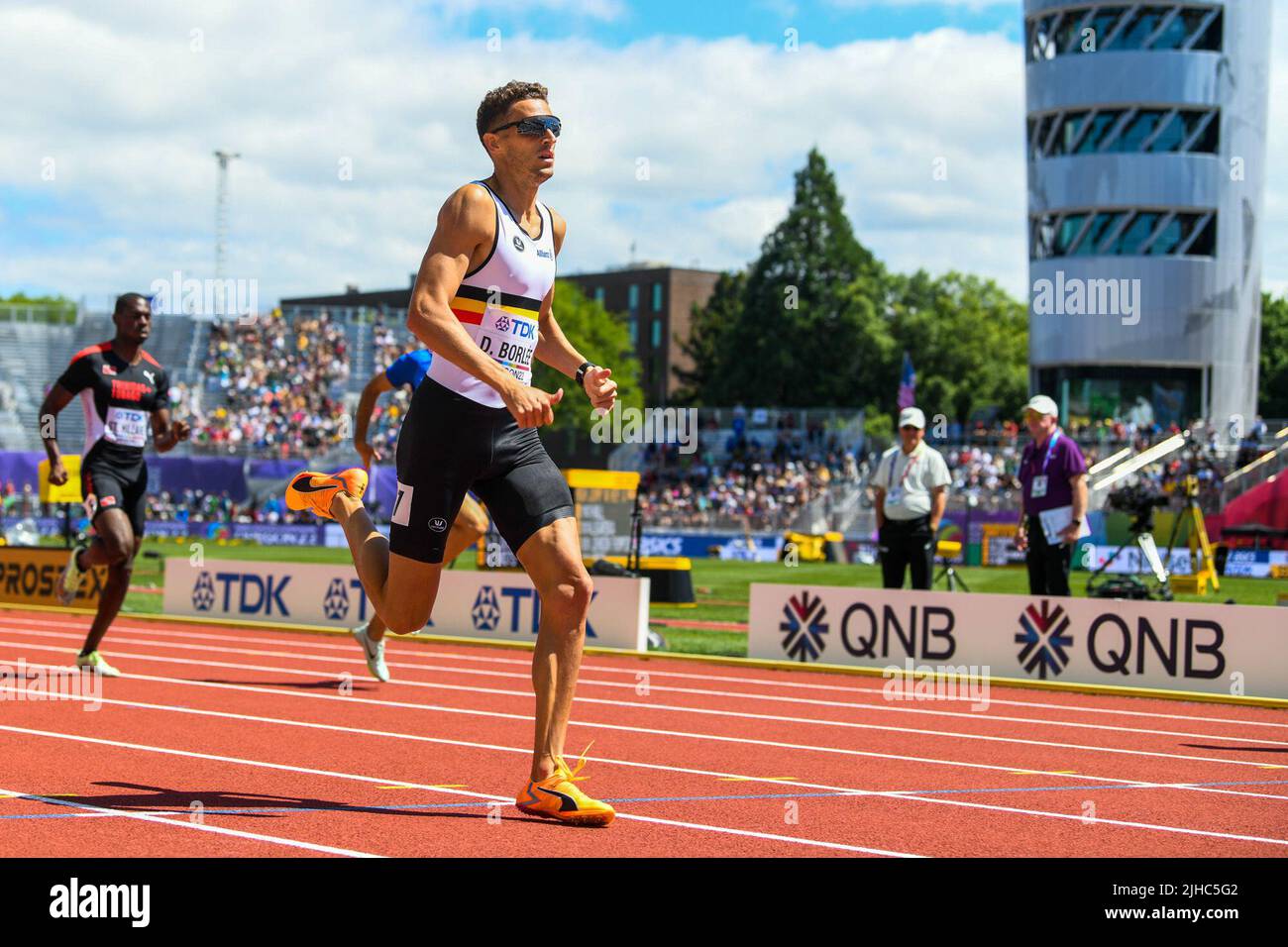 Eugene, United States. 17th July, 2022. Belgian Dylan Borlee pictured ...
