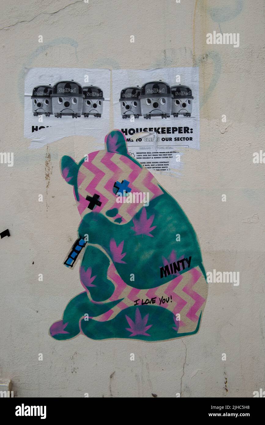 Colourful panda, graffiti Stock Photo - Alamy