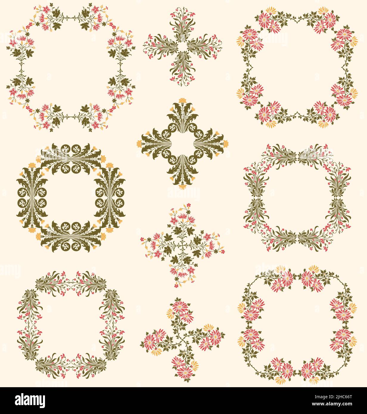 Wildflower borders Stock Vector Images - Alamy