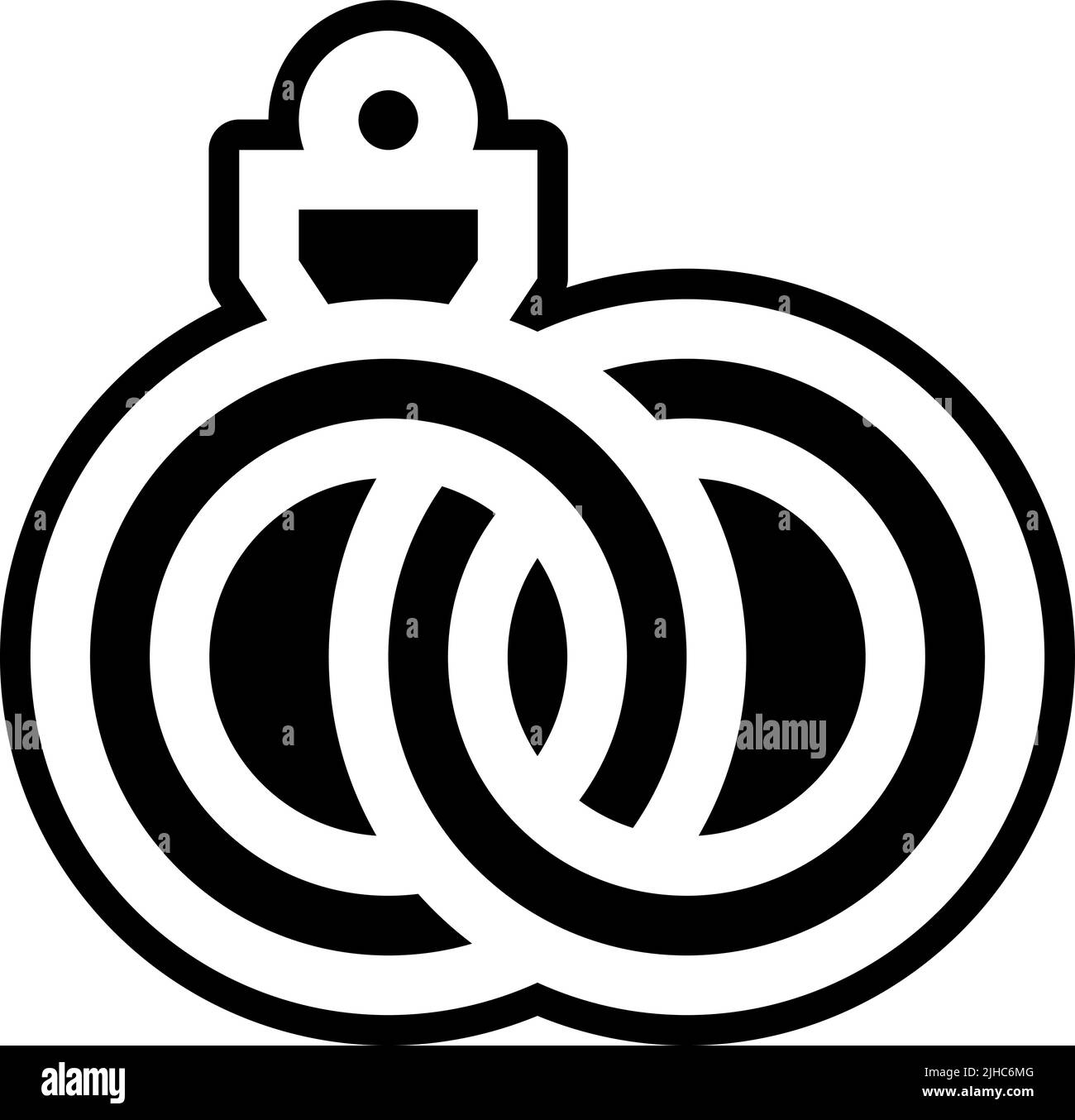 Two black and white rings Stock Vector Images - Alamy